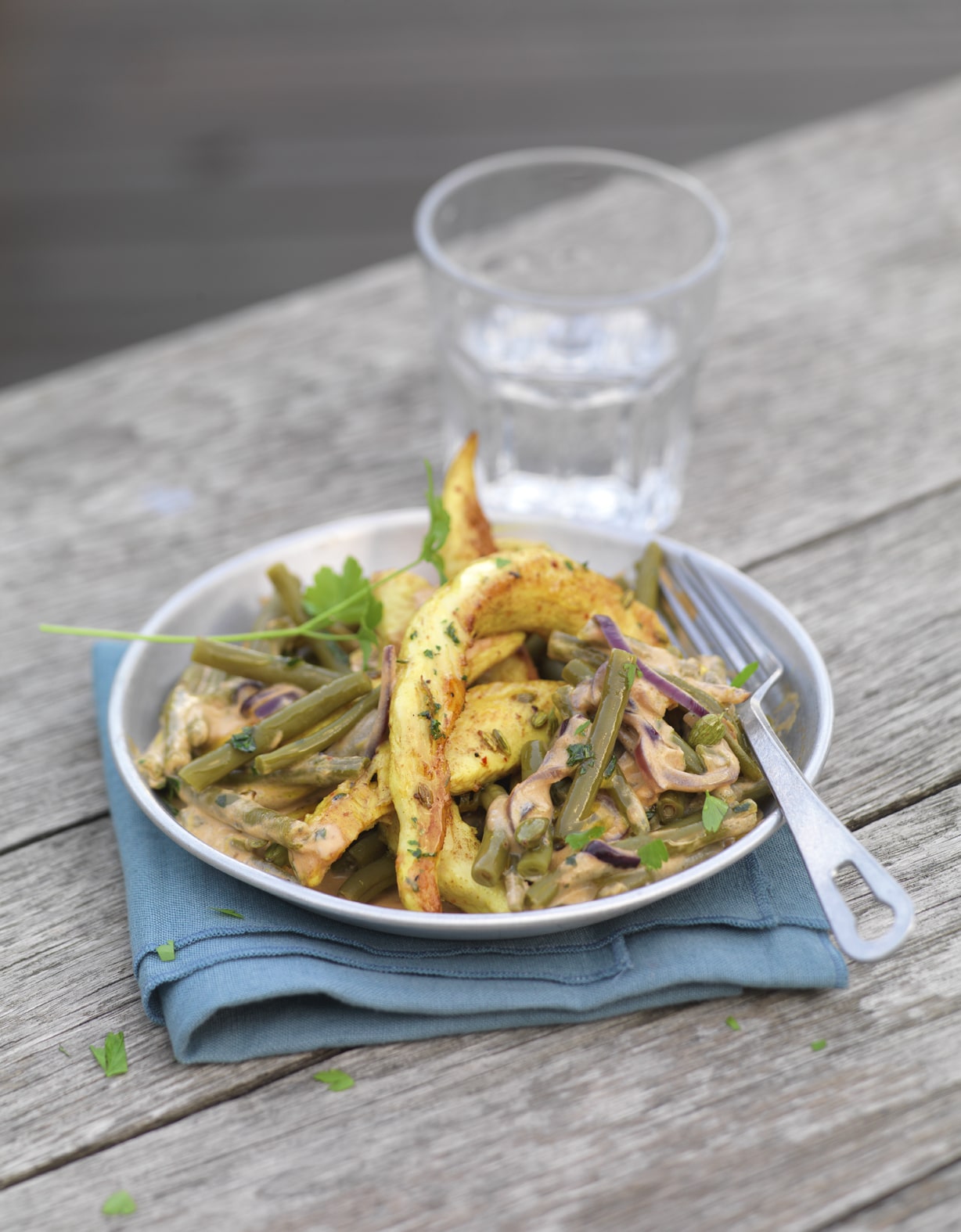 Curry de Poulet aux Haricots Verts - Une recette d'aucy