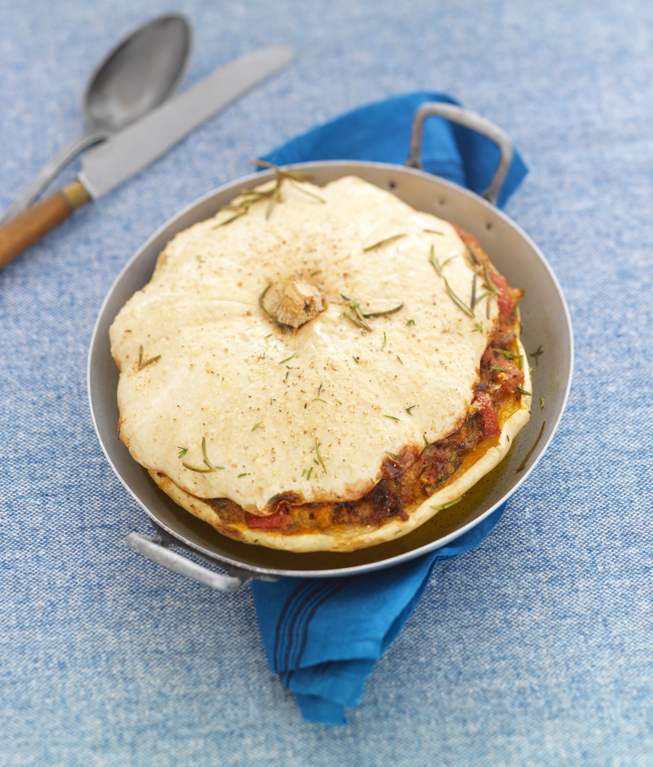 Pâtisson farci à la Basquaise - Une recette d'aucy