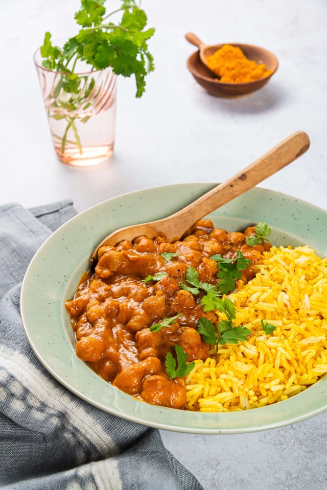 Dahl & riz safrané - Une recette d'aucy