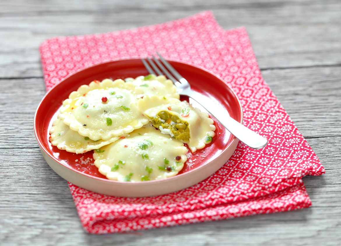 Petits raviolis de légumes - Une recette d'aucy