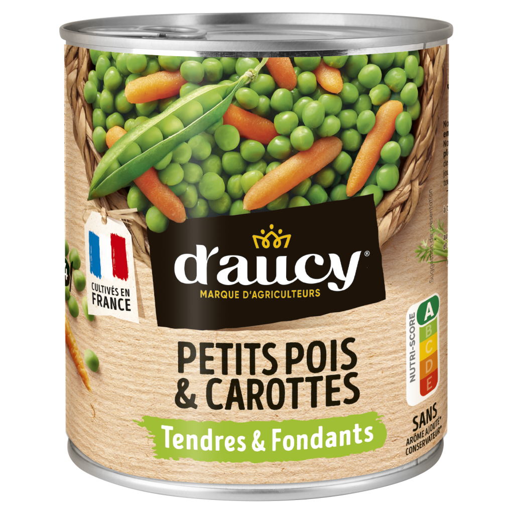 Petits pois et carottes Tendres & Fondants - d'aucy