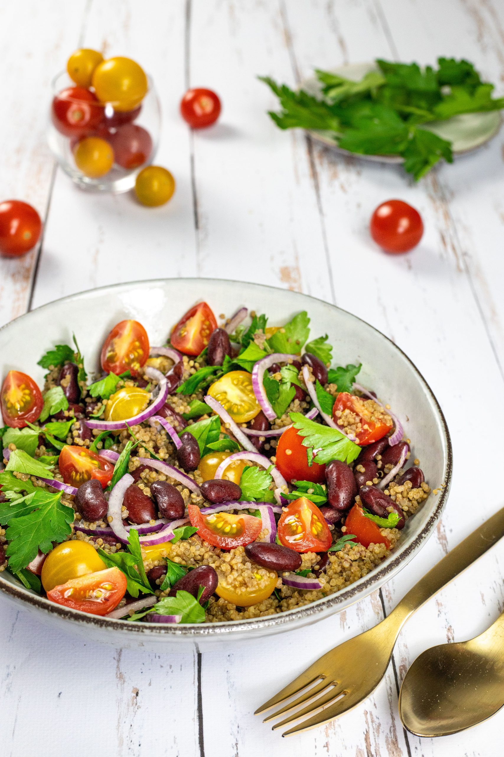 Salade de quinoa aux haricots rouges - Une recette d'aucy