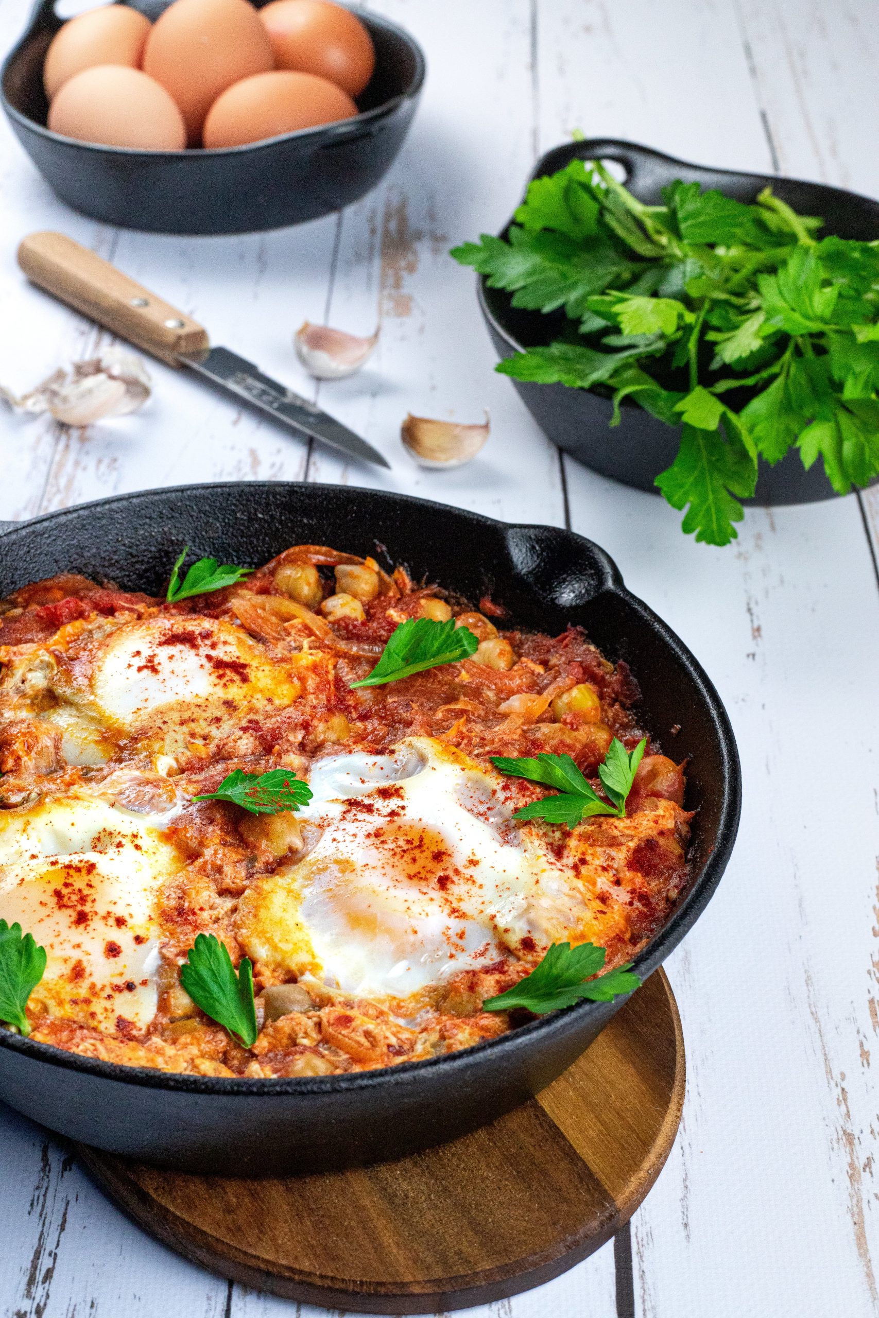 Chakchouka aux pois chiches - Une recette d'aucy