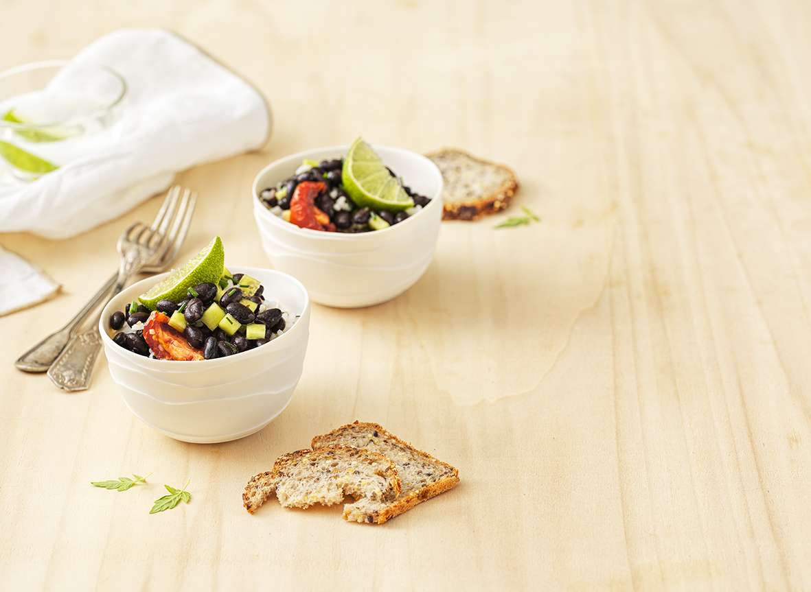 Salade de haricots noirs - Une recette d'aucy