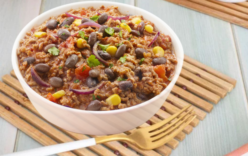 Chili aux haricots noirs - Une recette d'aucy