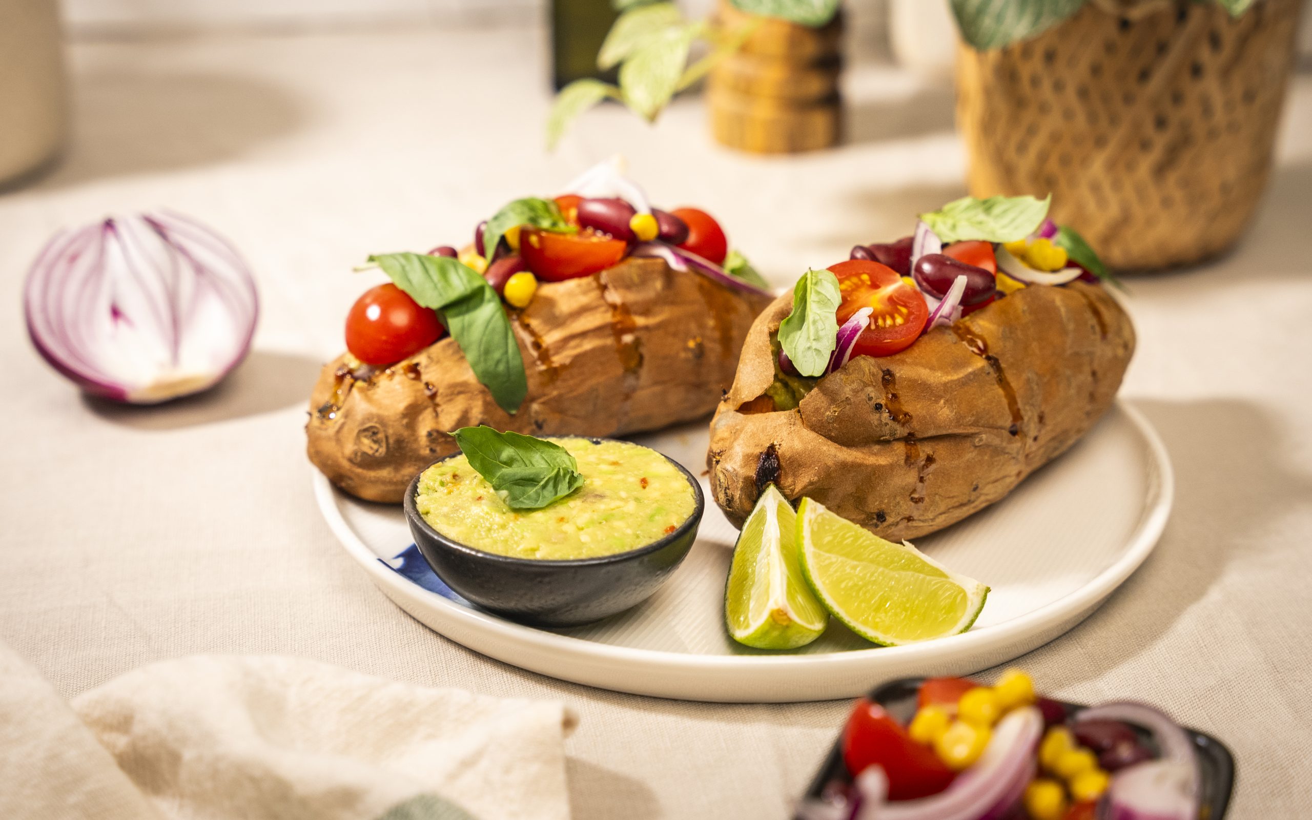 Patates douces façon tex-mex - Une recette d'aucy